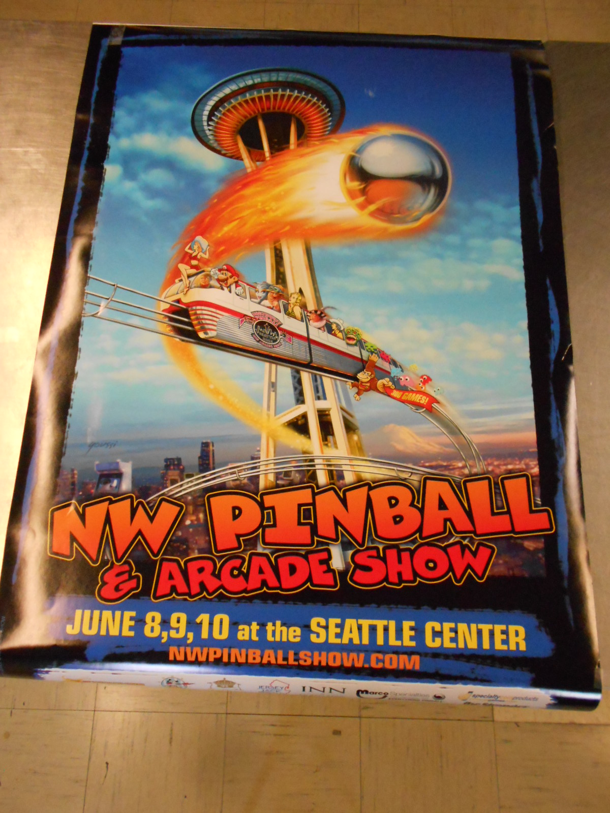 2012 Northwest Pinball & Arcade Show Advertising Promotional Poster 36 ...