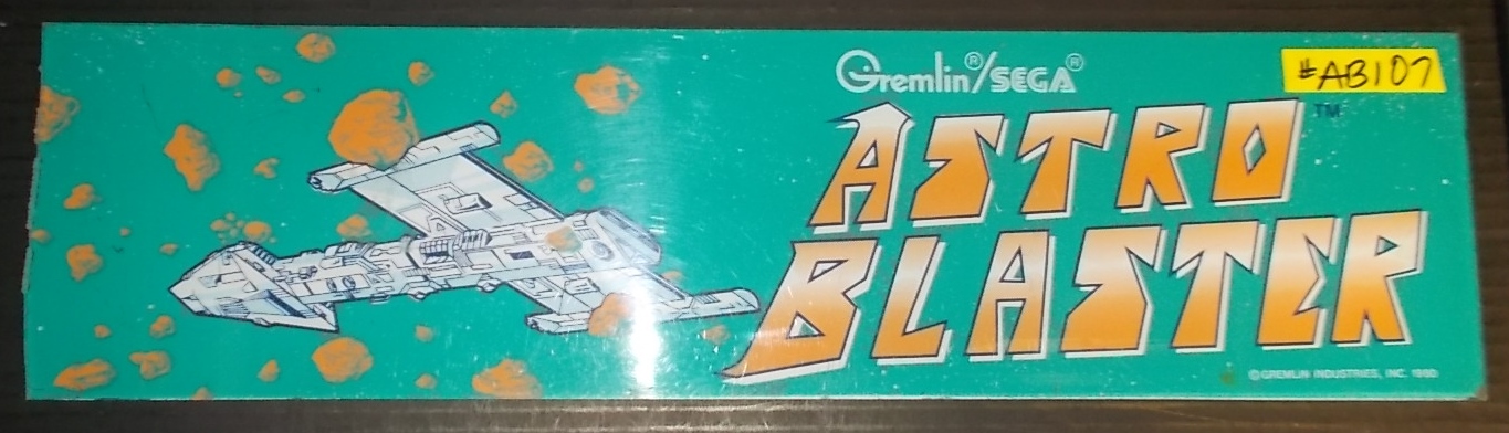 ASTRO BLASTER Arcade Machine Game Overhead Marquee Header for sale # ...