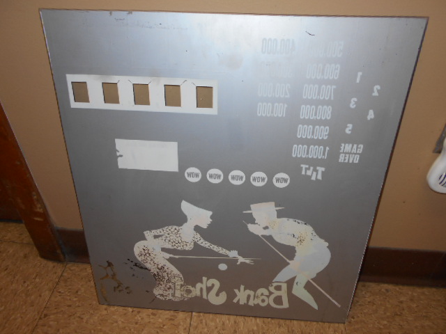 BANK SHOT Pinball Machine Game Backglass Backbox Artwork - Gottlieb ...