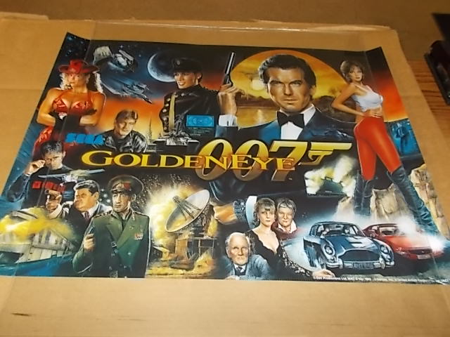 GOLDENEYE 007 Pinball Machine Game Translite Backbox Artwork - Sega ...