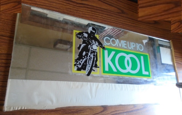 KOOL Genuine Cigarette Vending Machine Marquee Header MIRRORED GLASS ...