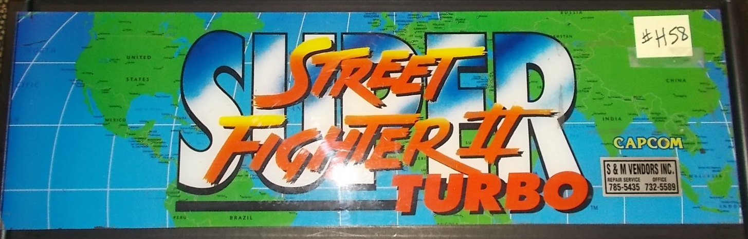 STREET FIGHTER II TURBO Arcade Machine Game Overhead Header for sale by ...