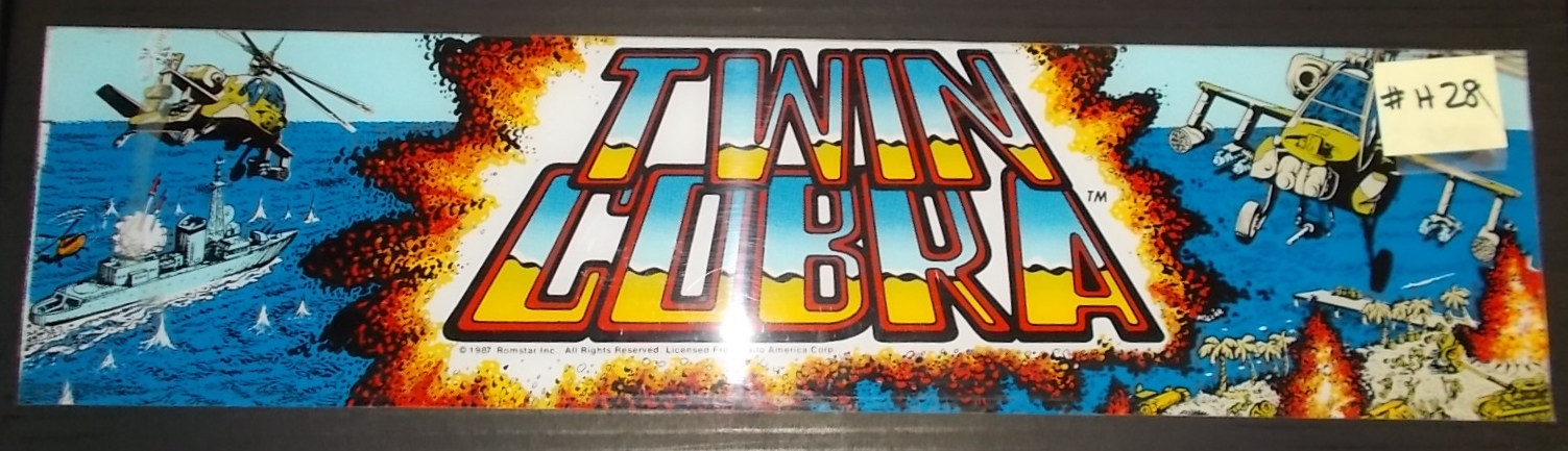 TWIN COBRA Arcade Machine Game Overhead Header for sale by ROMSTAR ...