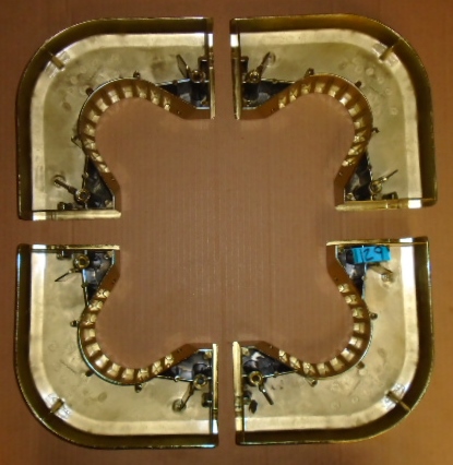 Valley Dynamo GOLDTONE Corner Castings for Pool Table - Set of 4 for ...