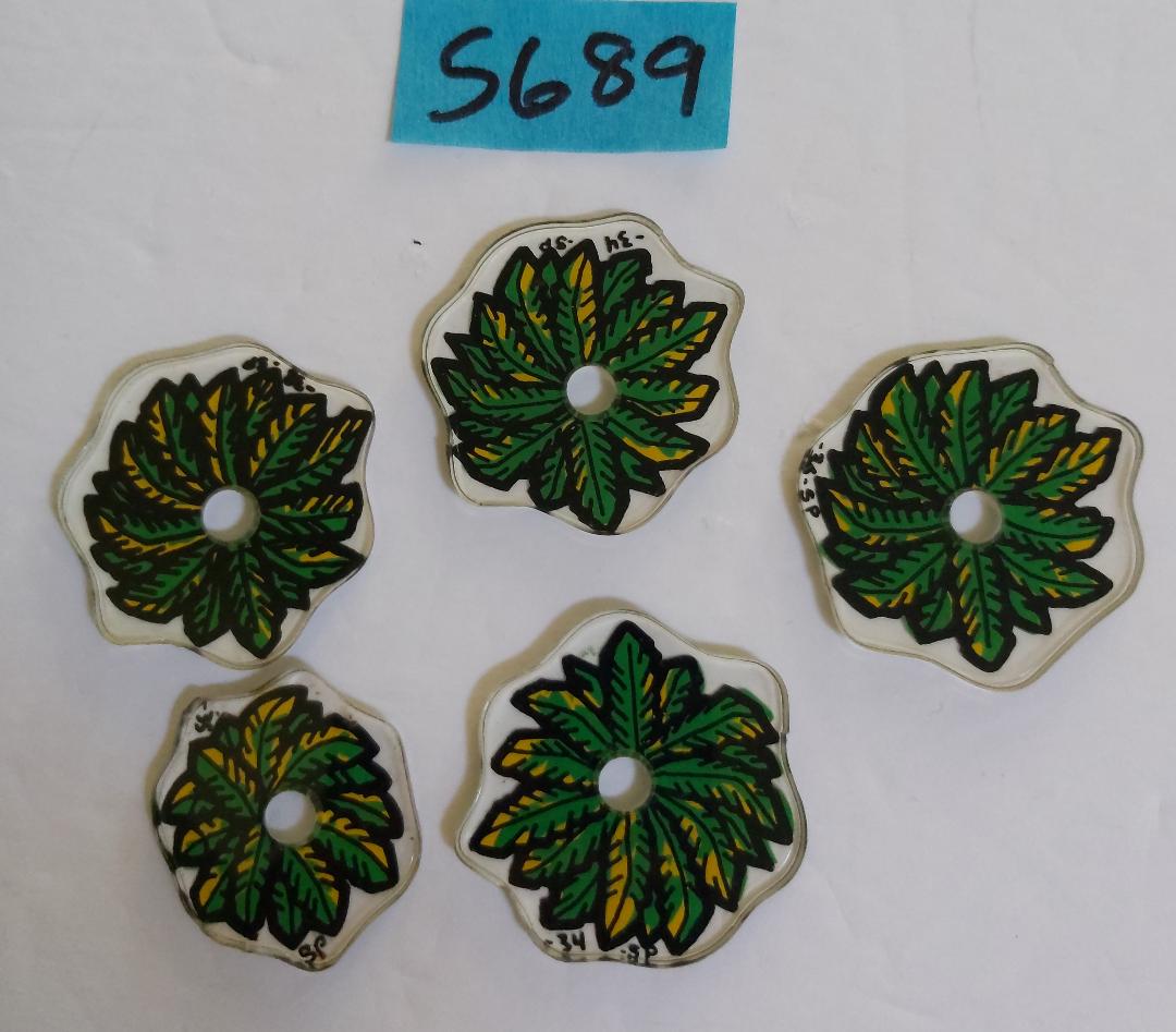 WILLIAMS EARTHSHAKER Pinball Machine Game 5 pc. PALM TREE PLASTICS -34 ...