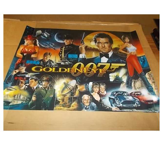 GOLDENEYE 007 Pinball Machine Game Translite Backbox Artwork - Sega ...