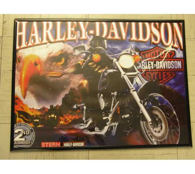 Harley Davidson 2nd Edition Pinball Machine Game Translite Backbox ...