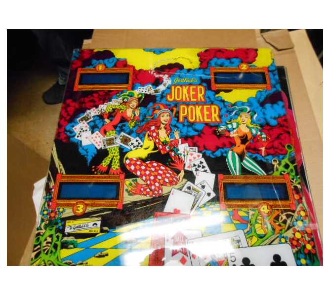 JOKER POKER Pinball Machine Game Backglass Backbox Artwork by Gottlieb ...